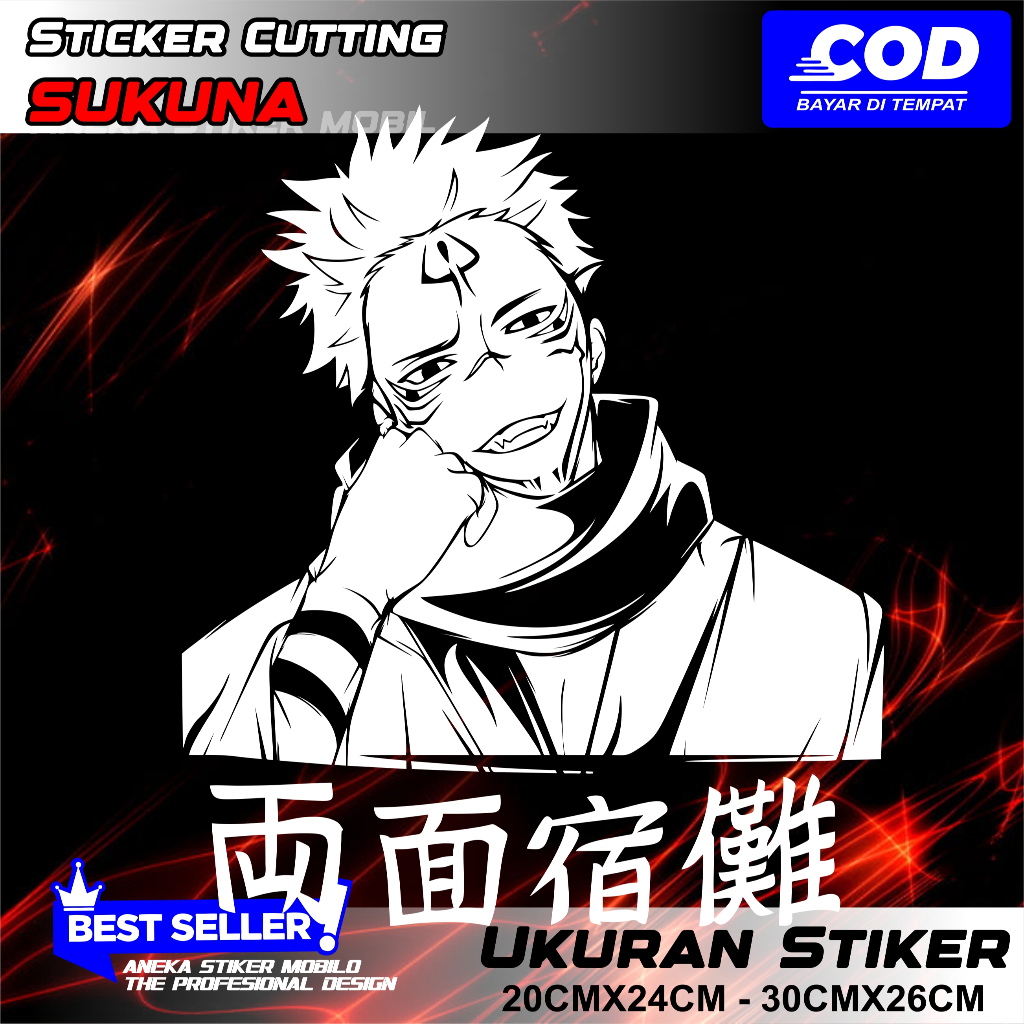 Jual Stiker Sukuna Sticker Cutting Sukuna Anime Keren | Shopee Indonesia