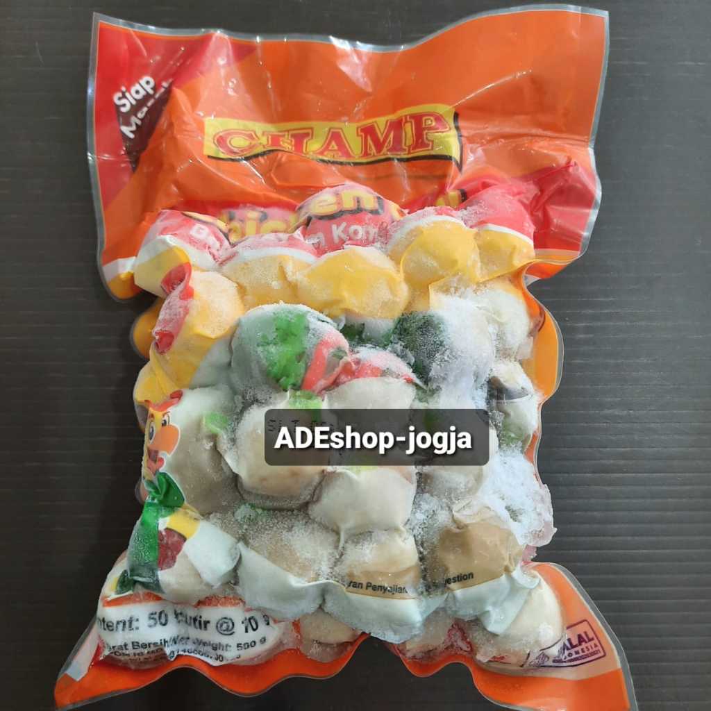 Jual baso ayam champ 500 gr isi 50 bakso chicken ball | Shopee Indonesia
