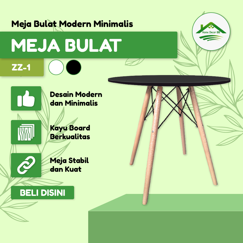 Jual Home Decor88 Official Shop MEJA BULAT BESAR MEJA CAFE MEJA TERAS ...