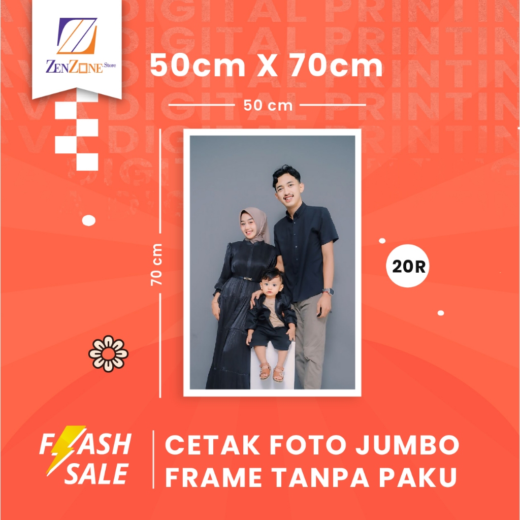 Jual CETAK FOTO 20R (50 x 70 cm) + BINGKAI JUMBO FRAME EXCLUSIVE ...