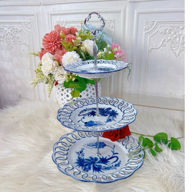 Jual Tier susun/piring susun /piring kue susun 3 | Shopee Indonesia