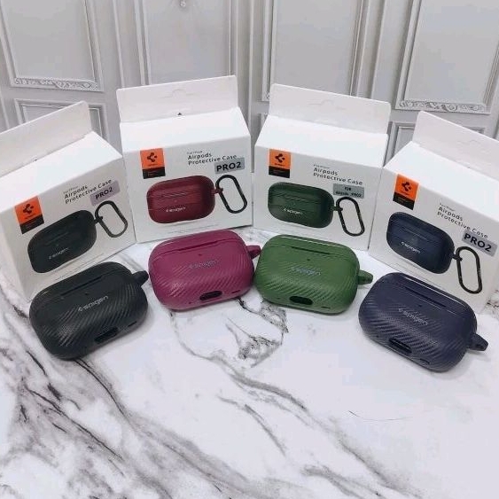 Jual CASE SPIGEN APPLE AIRPODS GEN 1 GEN 2 PRO PRO 2 GEN 3 MOTIF CARBON ...