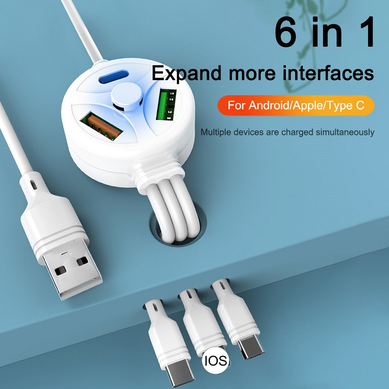 Jual kabel casan 6in1 usb hub 3 port kabel casan 3in1 android micro usb ...