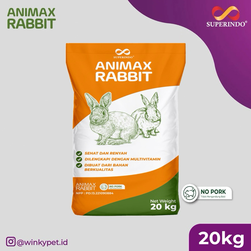 Jual Makanan Kelinci Animax Rabbit 20 Kg | Shopee Indonesia