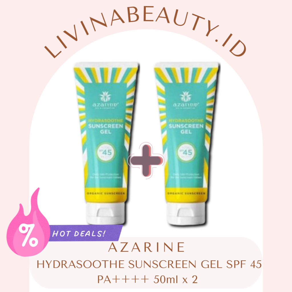 Jual [TWIN PACK] AZARINE HYDRASOOTHE SUNSCREEN GEL SPF 45 PA++++ 50mlx2 ...