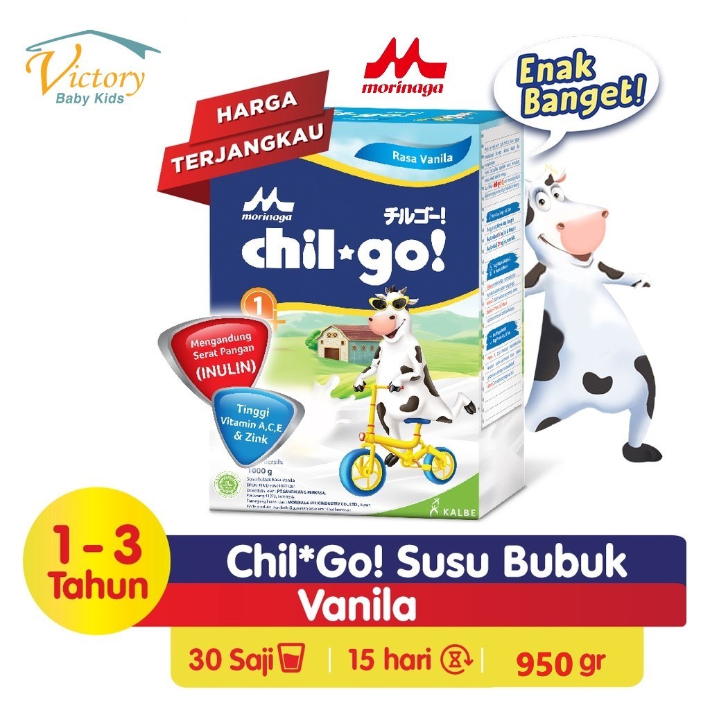 Jual Morinaga Chilgo Powder 1+ Vanila 950g Susu Bubuk dukung Tumbuh Kembang Anak | Shopee Indonesia