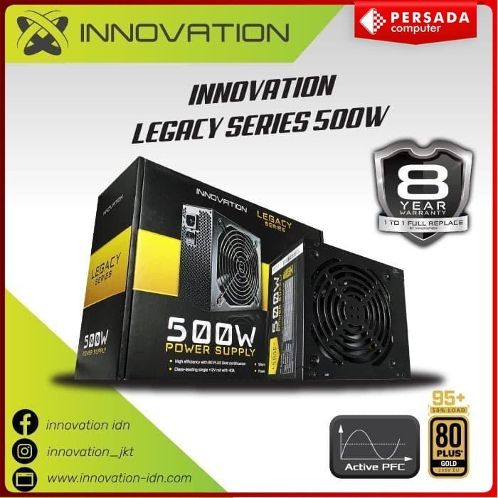 Jual PSU Innovation 500W 80+ Gold (Garansi 8th Ganti baru) | Shopee Indonesia