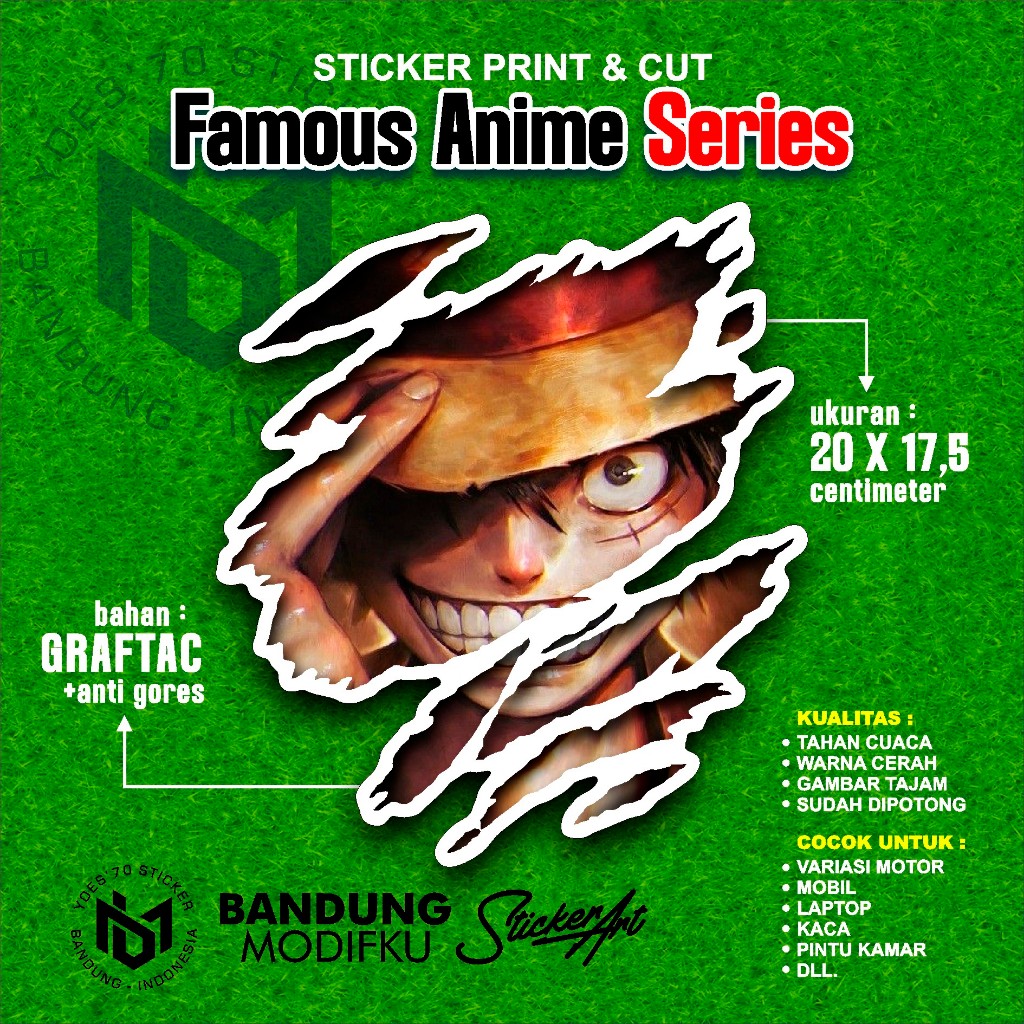 Jual Stiker Tokoh Anime Viral / MANGA 7 / Stiker Manga / sticker Wibu ...