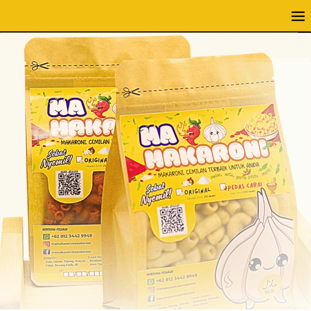 Jual Mamakaroni Makaroni Original Bawang Putih 50 gram | Shopee Indonesia