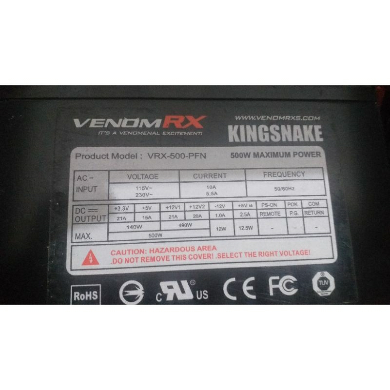 Jual PSU Venom RX 500W | Shopee Indonesia
