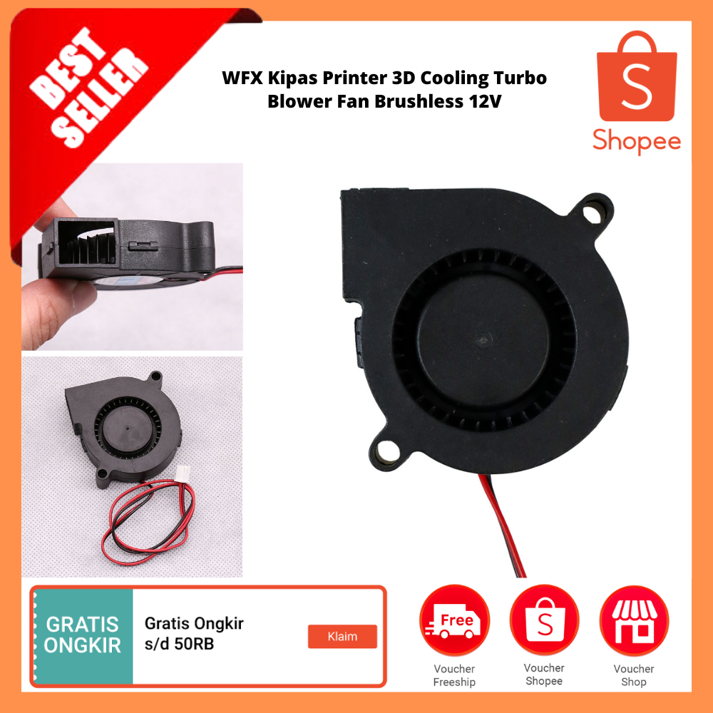 Jual Kipas Printer 3D Cooling Turbo Blower Fan Brushless 12V / Kipas ...