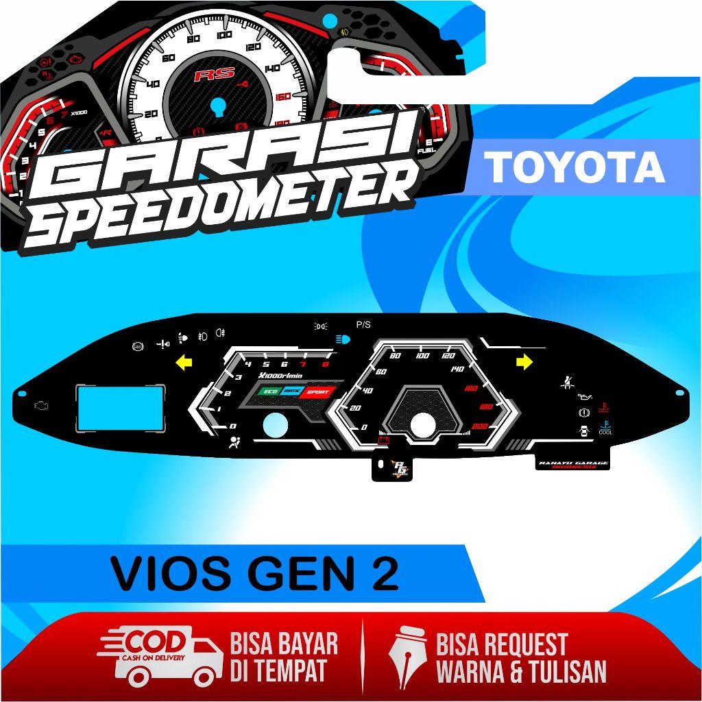Jual PAPAN SPEEDOMETER CUSTOOM TOYOTA VIOS GEN 2 | Shopee Indonesia