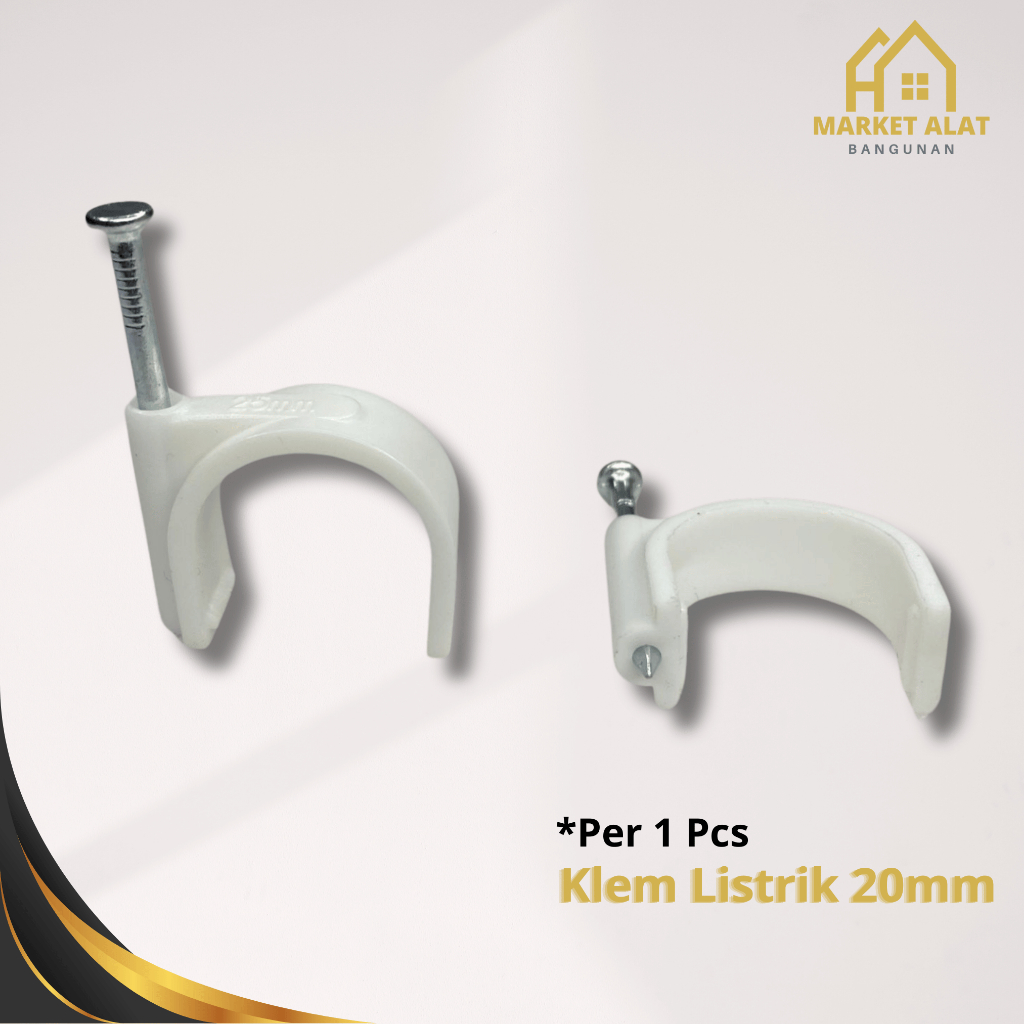 Jual Klem Pipa Listrik PVC 20 MM Per 1 Pcs / Klem Pipa Conduit 20mm ...