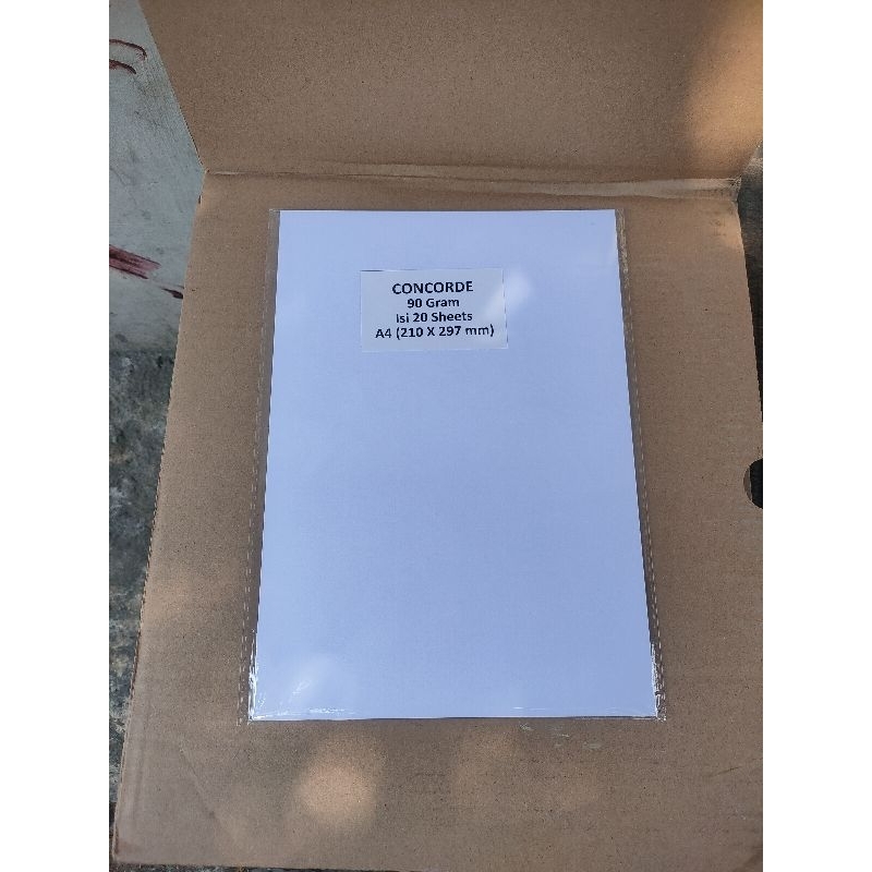 Jual Kertas Concorde A4 90 Gram isi 20 Lembar PUTIH | Shopee Indonesia