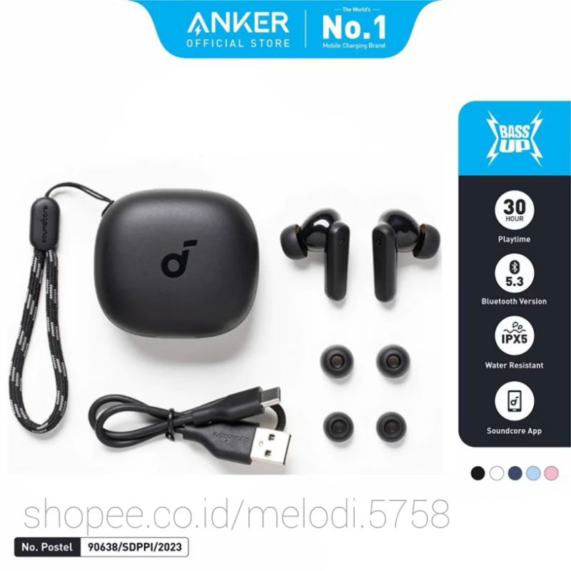 Jual TWS ANKER R50i Waterproof Earphone Wireless Powerfull Bass Soundcore R-50i HD Sound Mic ...