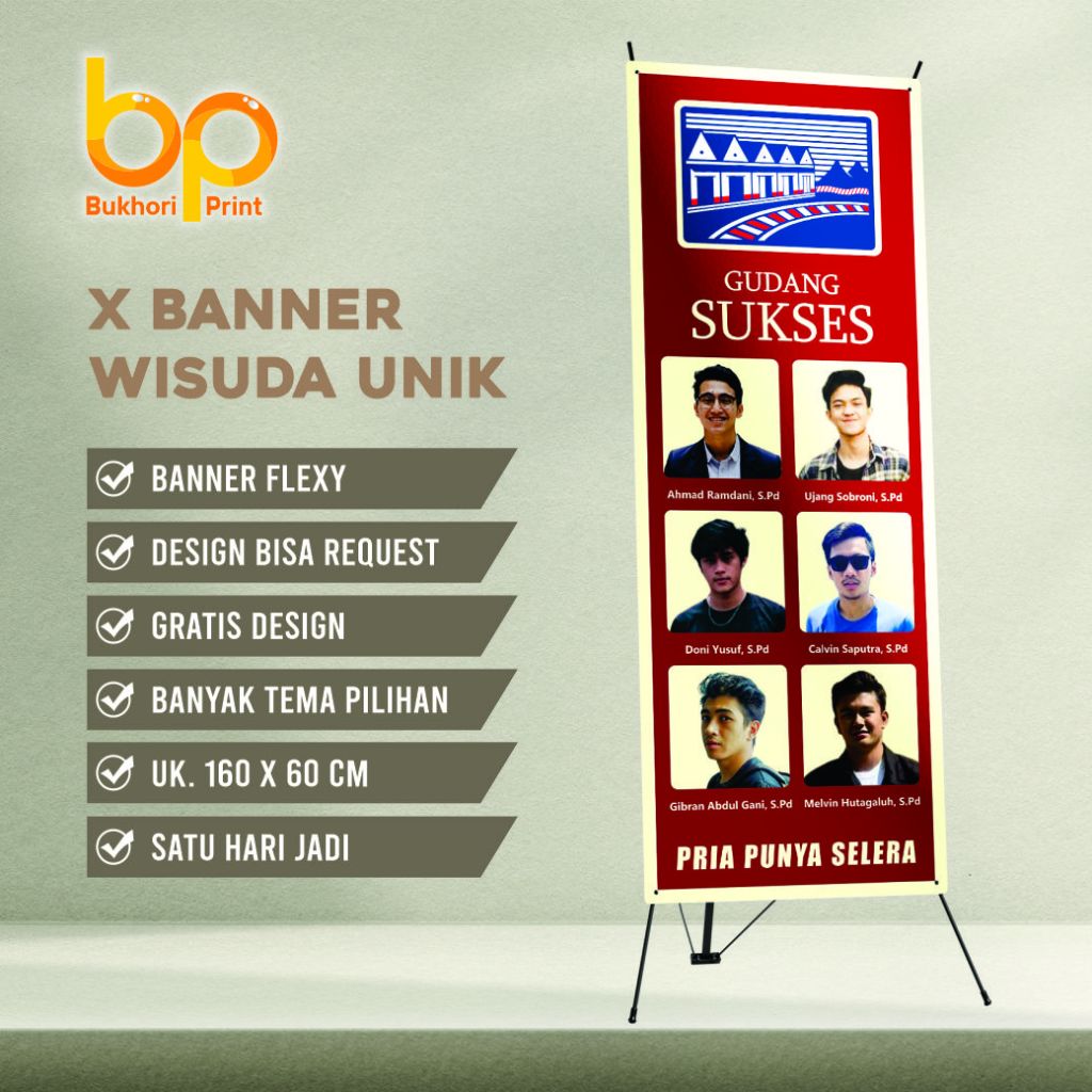Jual SPANDUK X BANNER WISUDA UNIK + KAKI 6 | Shopee Indonesia