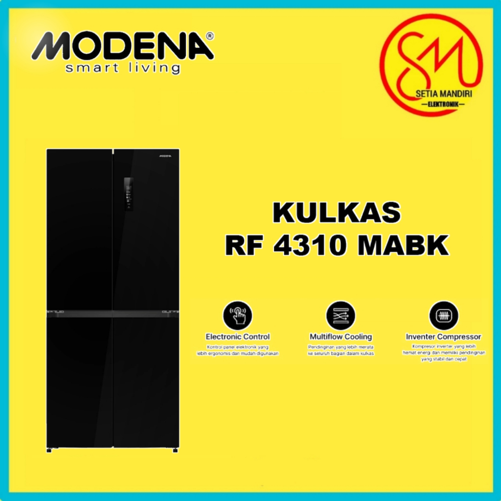 Jual Kulkas 4 Pintu MODENA RF 4310 MABK 431 Liter - GARANSI RESMI ...