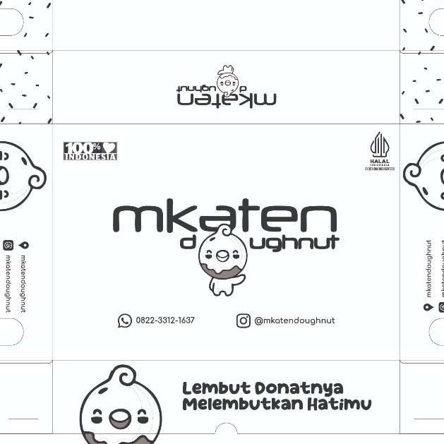 Jual [CUSTOM PRINT] Dus Donat isi 6 kraft Laminasi / Kotak Roti Donat ...