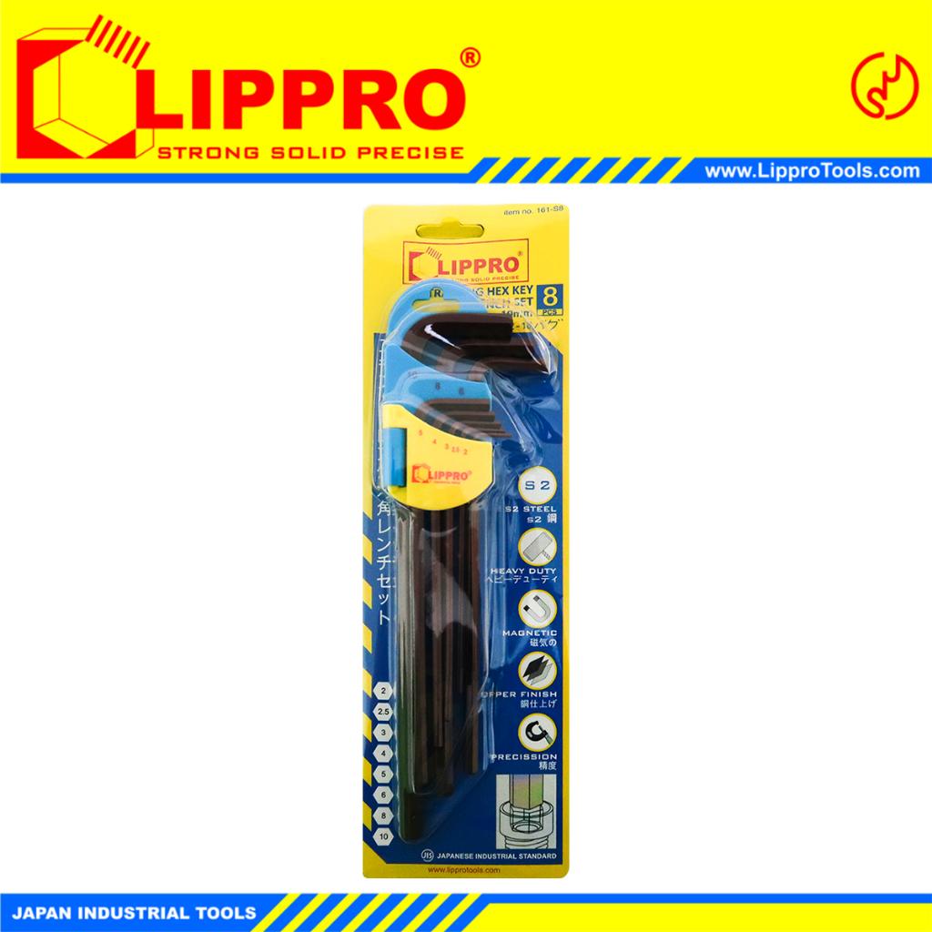 Jual LIPPRO KUNCI L SET PANJANG 8 PCS EXTRA LONG PLAT UKURAN 2 - 10 MM ...