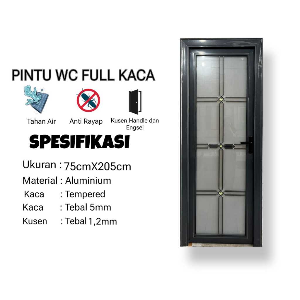Jual Pintu WC full Kaca Tempered | Shopee Indonesia