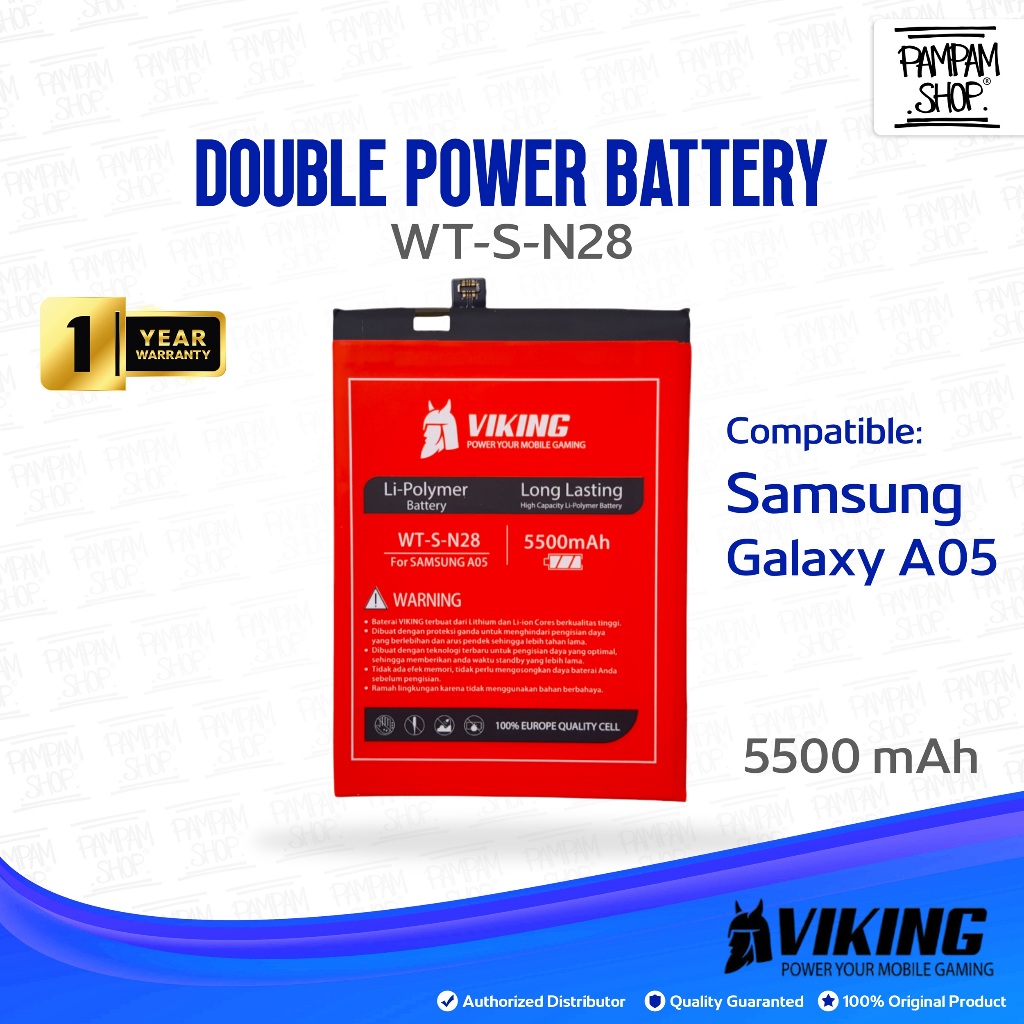 Jual VIKING Double Power Baterai WT-S-N28 Samsung Galaxy A05 Batre ...