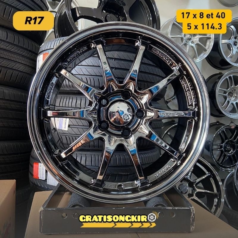 Jual Velg mobil racing R17 CE28 FLOW FORMING LEBAR 8 velg mobil ring 17 ...