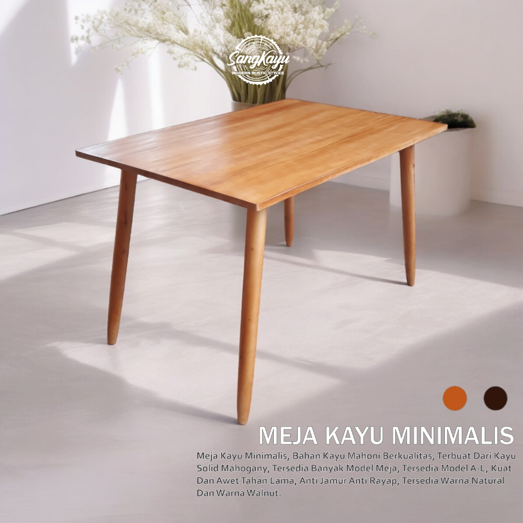 Jual SangKayu Meja Kayu Meja Minimalis 120x60x75 cm Meja Kerja Wooden ...