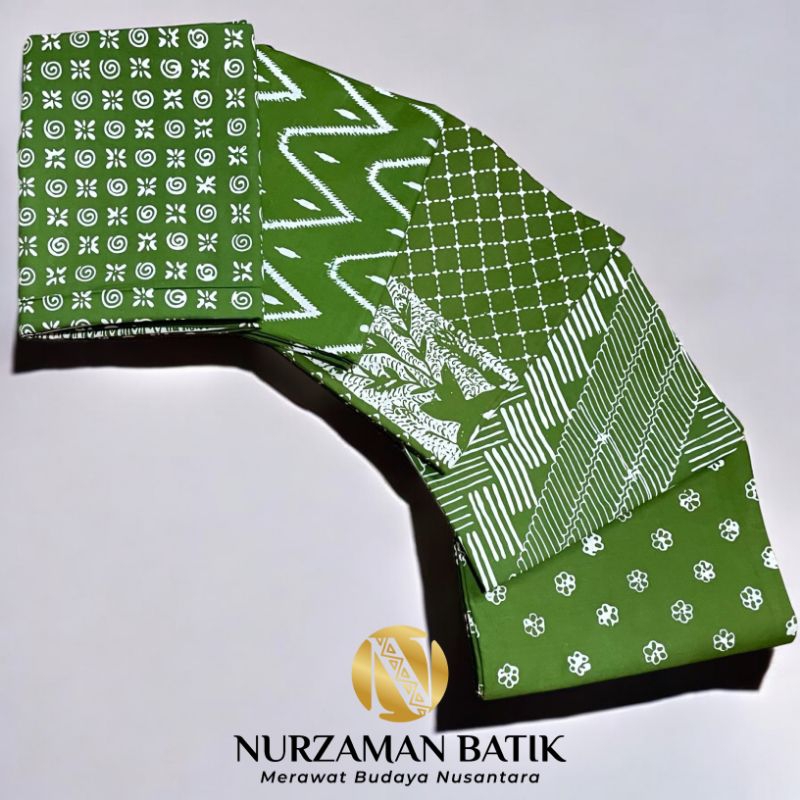 Jual Batik Cap Modern Series Hijau | 100% Katun Premium by Nurzaman ...