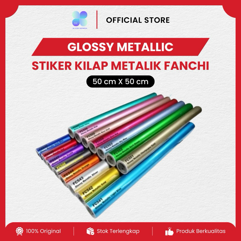 Jual Ind Fanchi Metalik Glossy Stiker Skotlet Decal Motor Warna Kilap ...