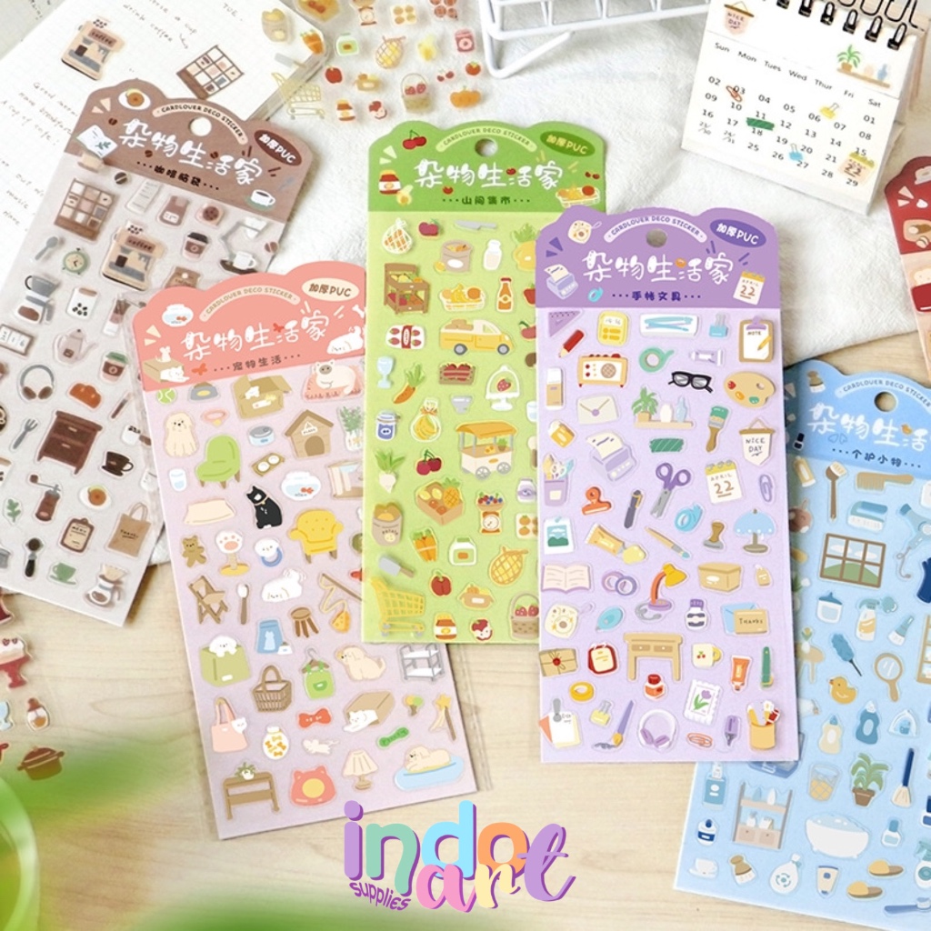 Jual (IAS) SB1 - Sticker Daily Items Stiker Dekor Studyroom Bathroom ...