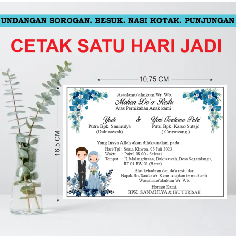 Jual UNDANGAN SOROGAN [HVS BAGI 4 / WARNA] PUNJUNGAN TONJOKAN ...