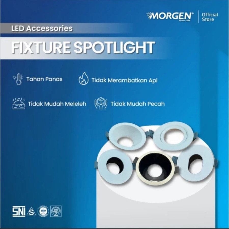 Jual MORGEN kap lampu corong downlight mr16 trimless pinhole halogen ...
