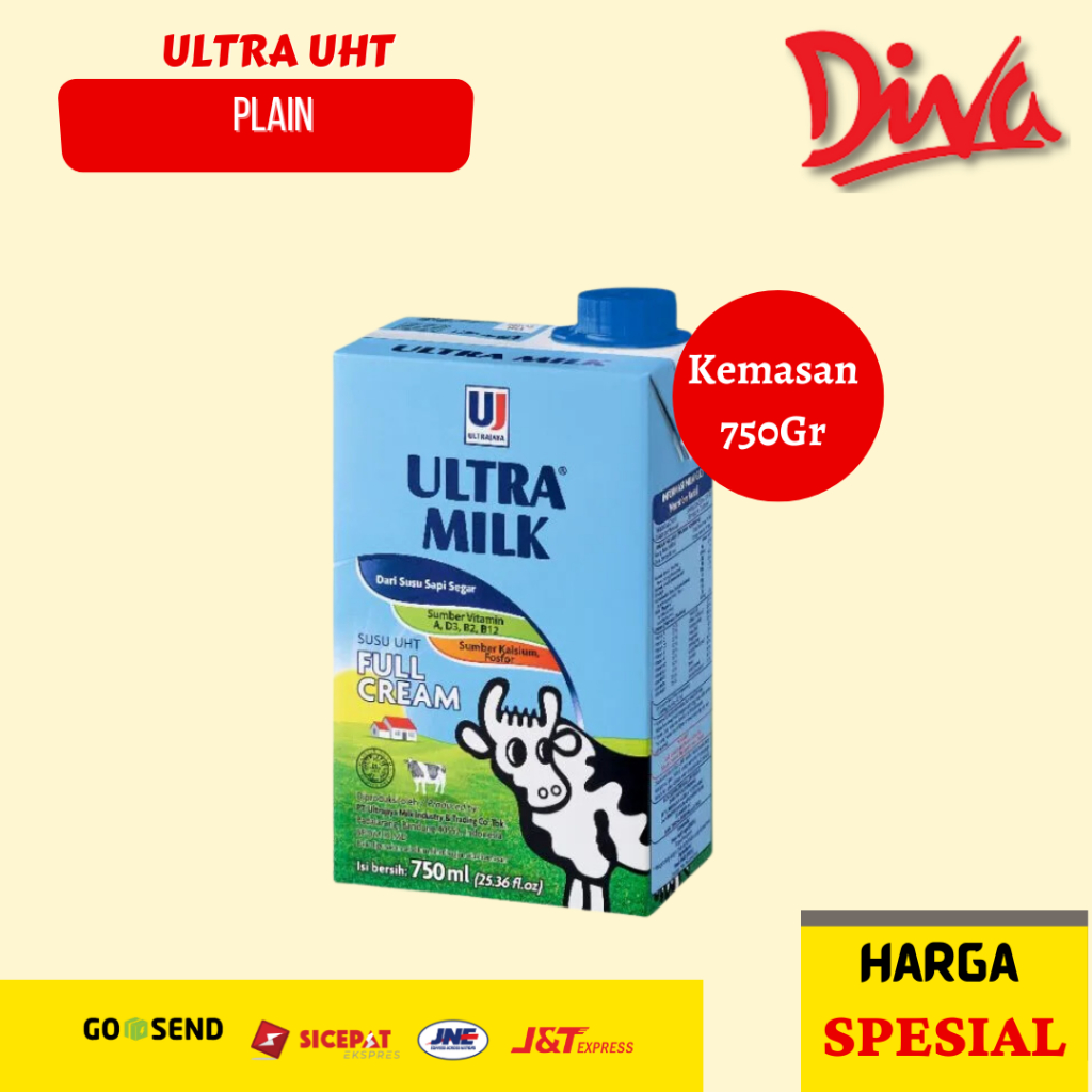 Jual Ultra UHT Milk Plain 750ml / Ultra Milk Full Cream 750m | Shopee ...