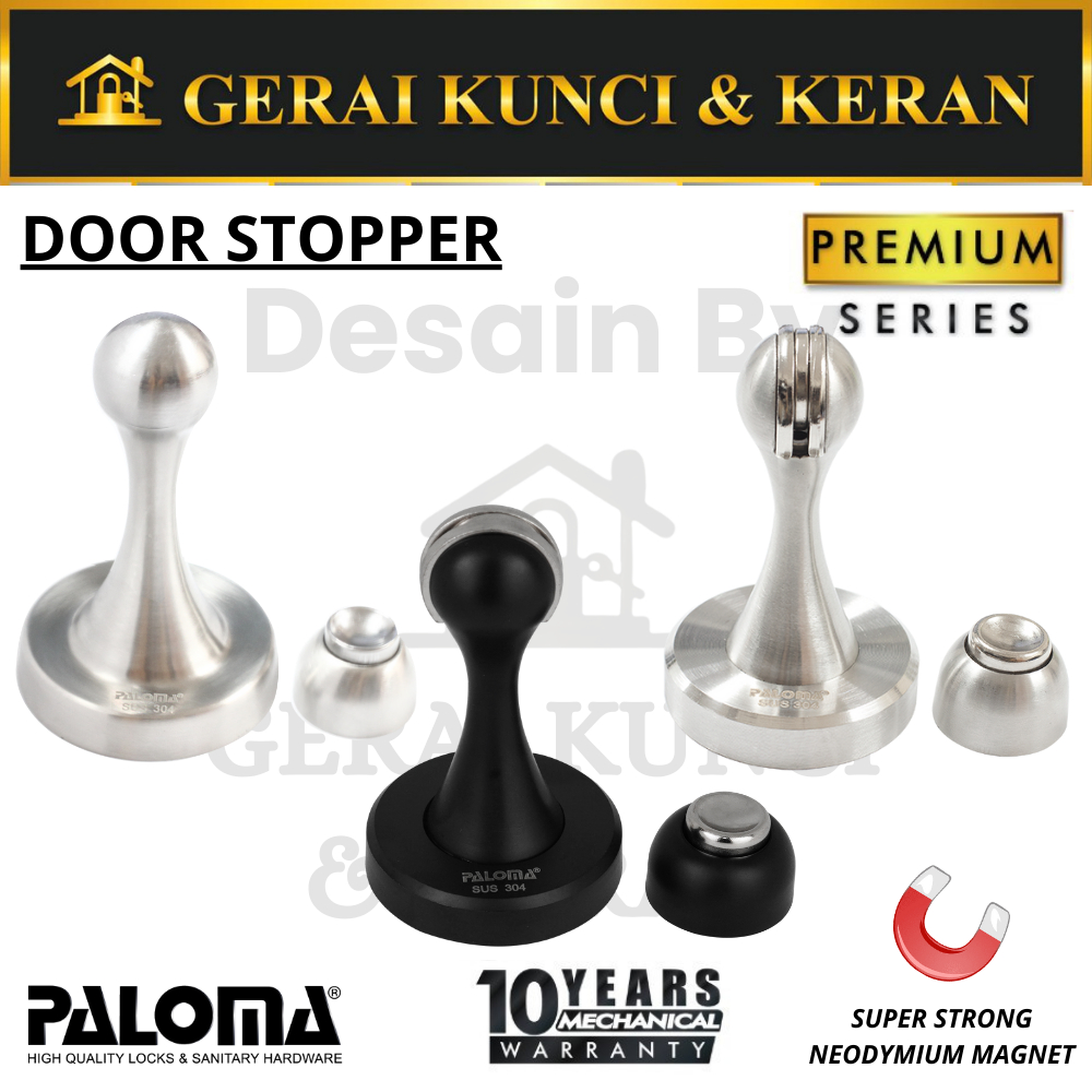 Jual PALOMA DSP DoorStop Stopper Magnet Dinding Penahan Pintu Stainless ...