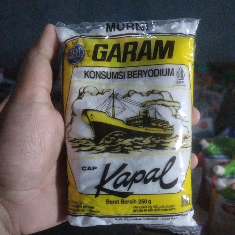 Jual GARAM BERYODIUM CAP KAPAL 250GR | Shopee Indonesia