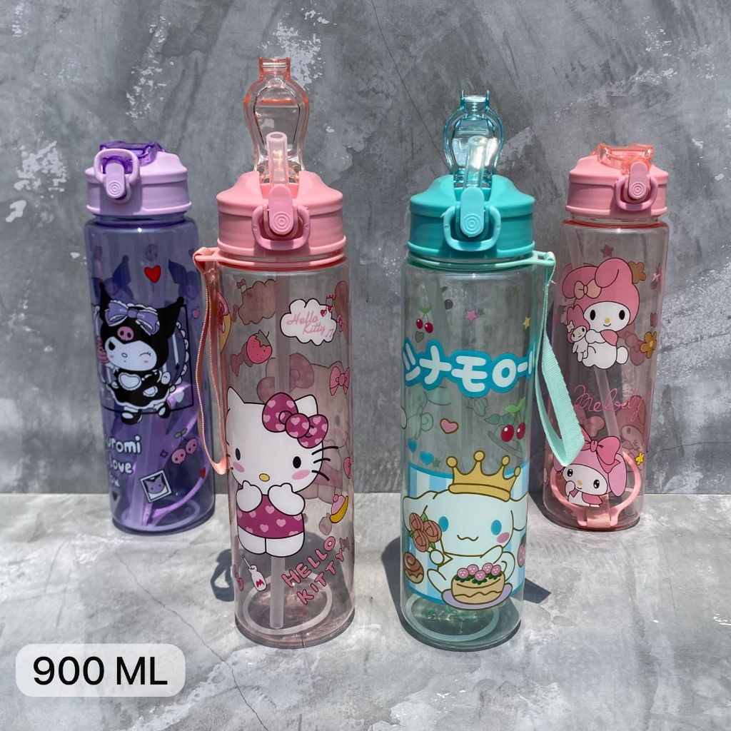 Jual SANRIO Botol Anak sekolah KURUMI 900ML Tempat minum anak Lucu Kuromi Melody Hello Kitty ...