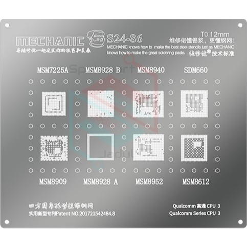 Jual CETAKAN IC MECHANIC S24-86 0.12MM (QU:3) Qualcomm CPU 3：MSM7225A/MSM8928 B/MSM8940/SDM660 ...