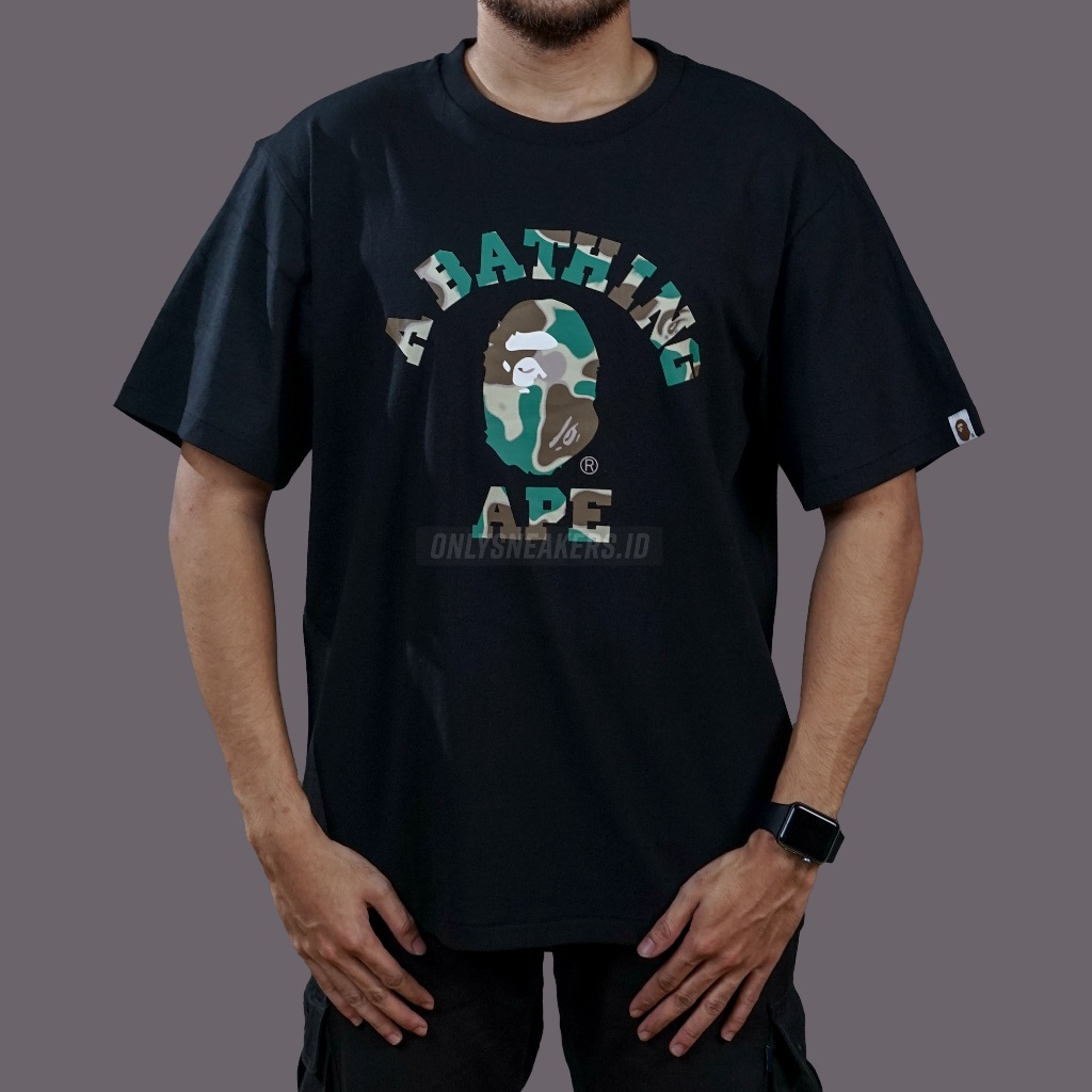 Jual BAPE LIQUID CAMO COLLEGE GREEN BLACK TEE | Shopee Indonesia