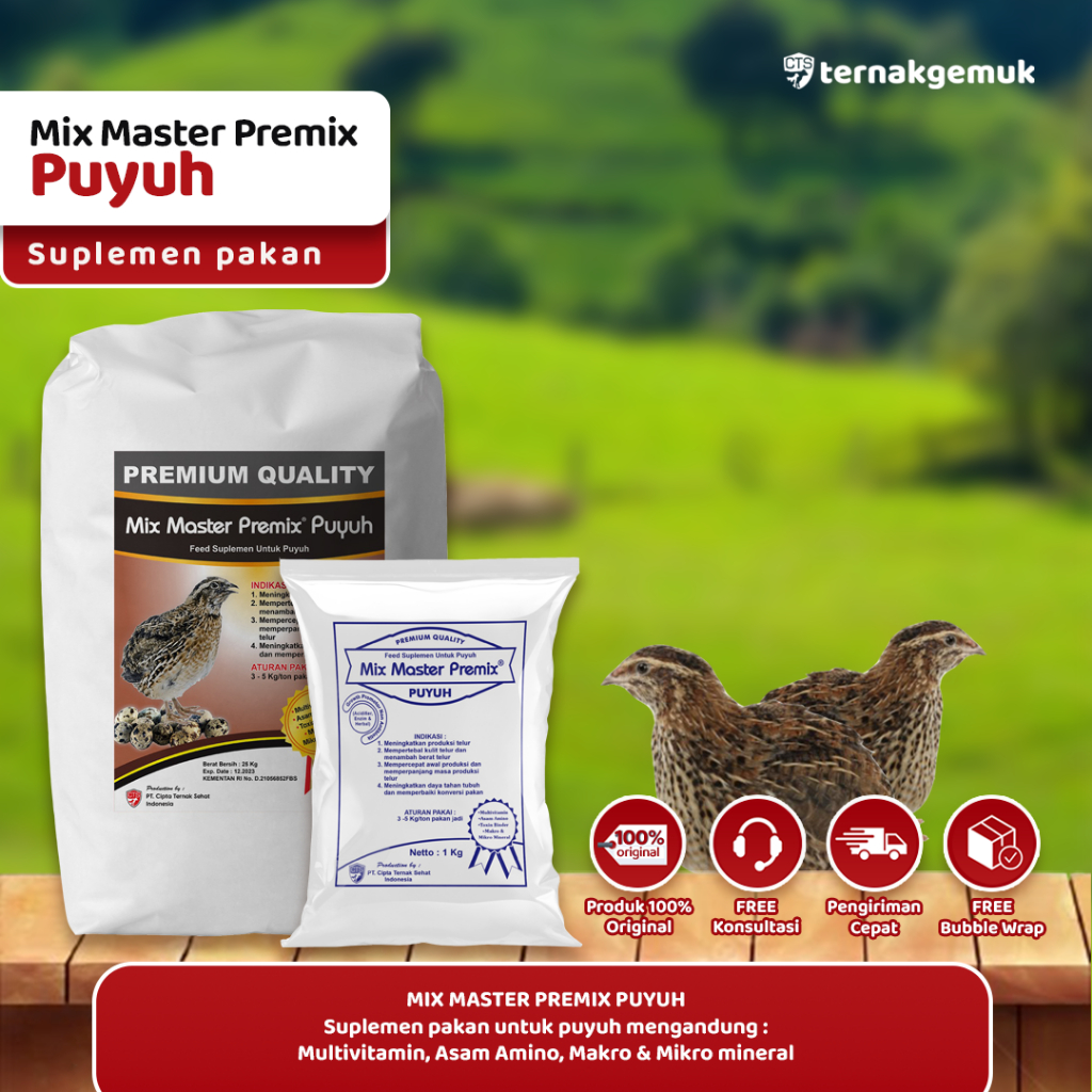 Jual MIX MASTER PREMIX PUYUH - Suplemen Pakan Untuk Puyuh | Shopee ...