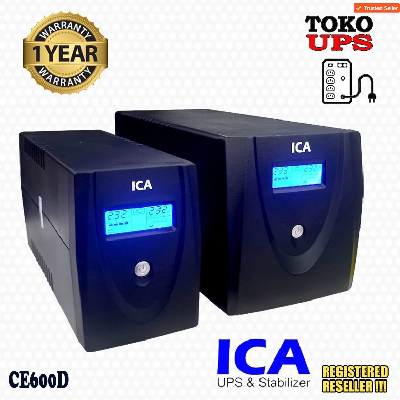 Jual UPS ICA CE600D Display LCD 600VA 300W ICA CE600 | Shopee Indonesia