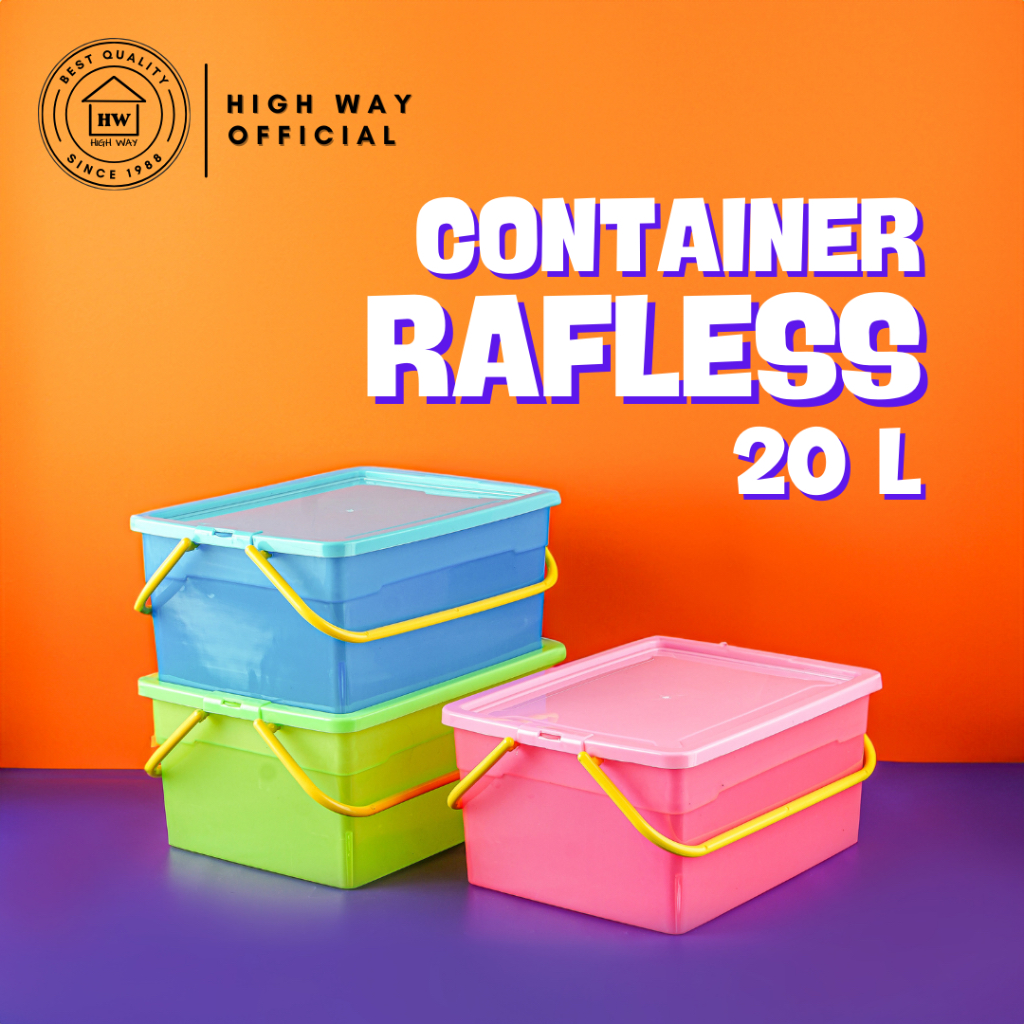 Jual HIGH WAY - Container Rafless 20L Storage Box Organizer Pakaian ...