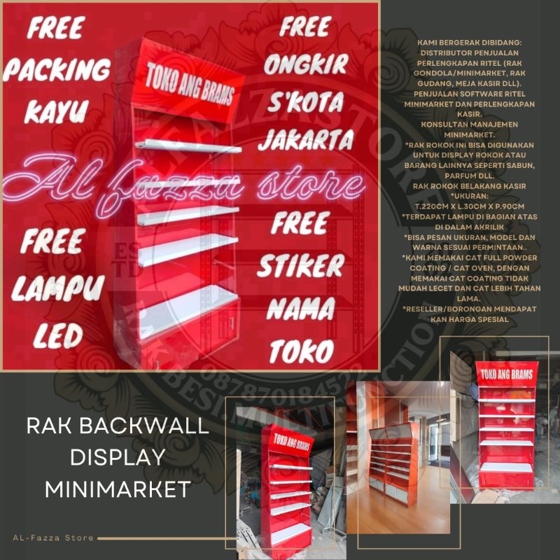 Jual Rak Toko Minimarket Warung Backwall Full Besi Area Jakarta Free ...