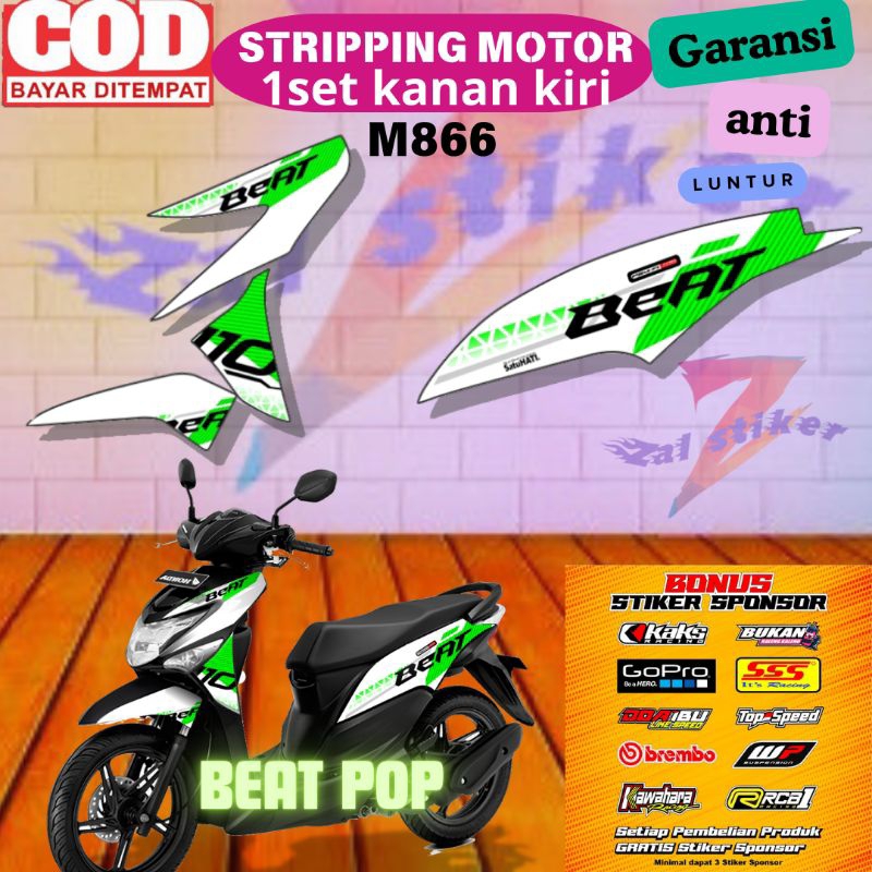 Jual STICKER STRIPPING HONDA BEAT POP 2015 2016 2017 2018 2019replika ...