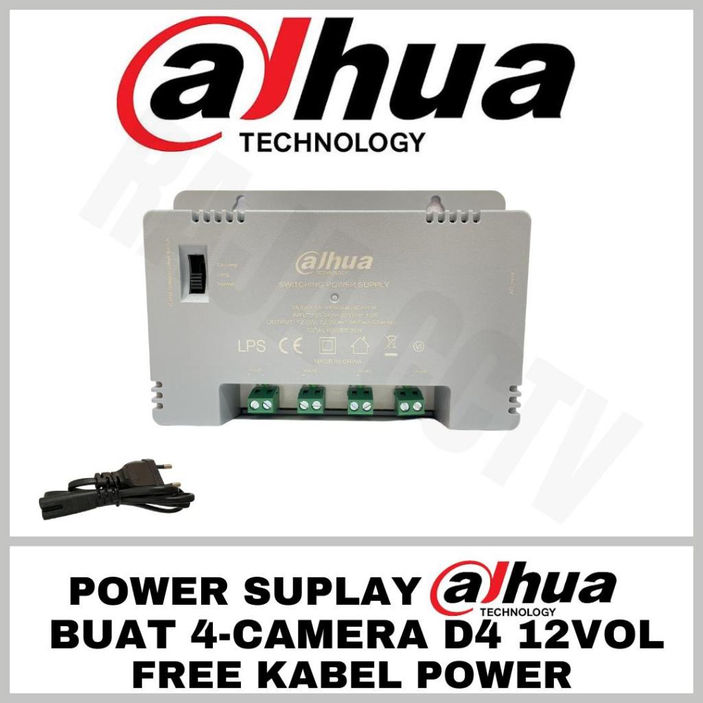 Jual POWER SUPPLY DAHUA 4 CHANNEL BUAT 4 CAMERA CCTV PSU 4CH | Shopee Indonesia