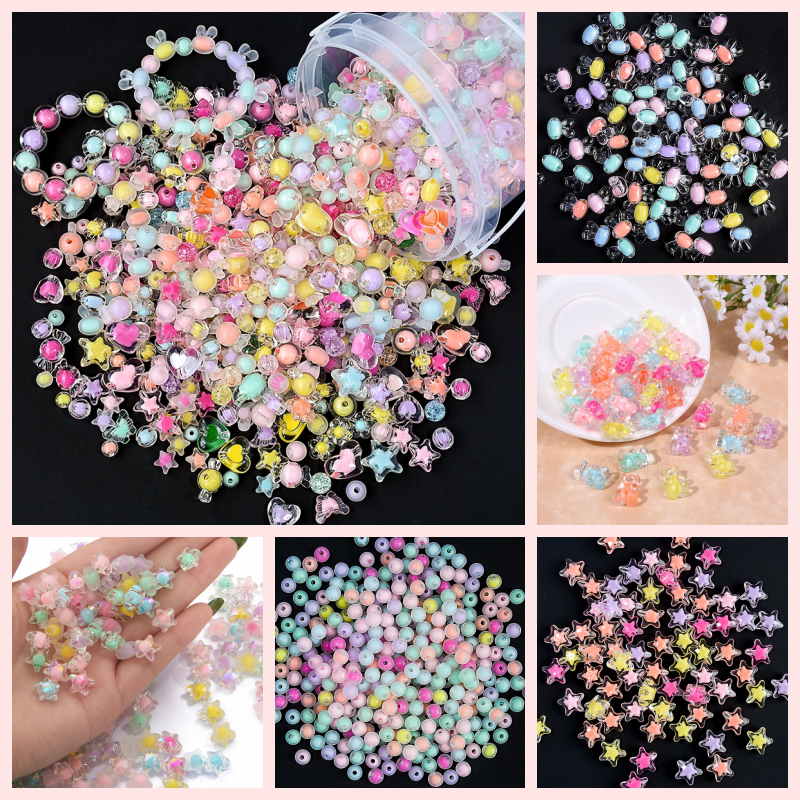 Jual Mote Manik Manik Cristal Ice Mote Bunga Love Kelinci Frosted ...