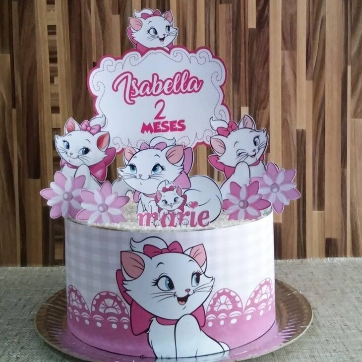 Jual Topper Kucing Pink / Bisa Custom Nama / Hiasan Kue Ulang Tahun ...