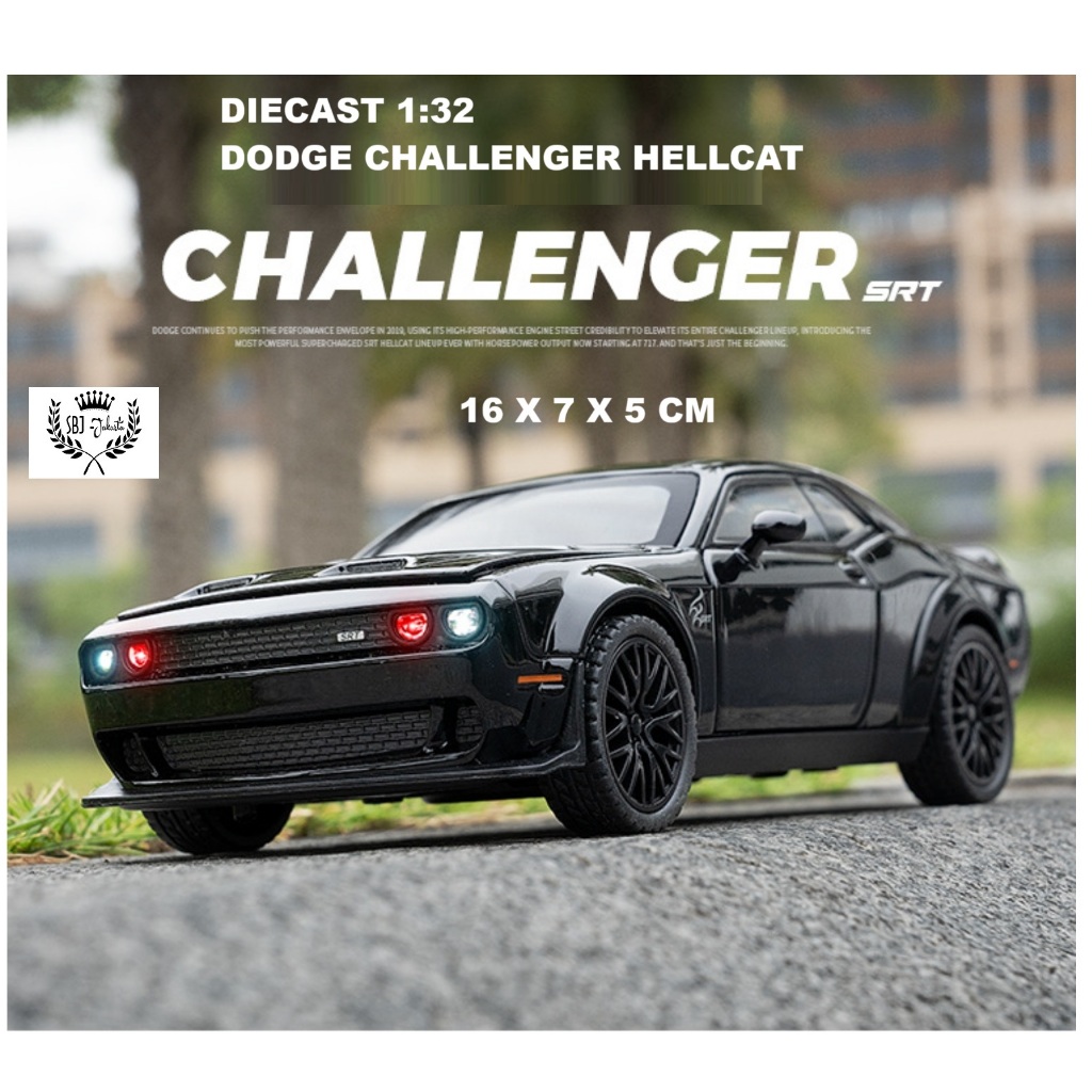 Jual Diecast mobil Dodge challenger SRT hellcat red eye skala 1:32 ...