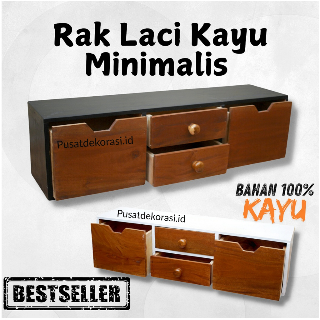 Jual Rak Laci Dinding Minimalis Tempel Rak Dinding Ambalan 4 Laci ...