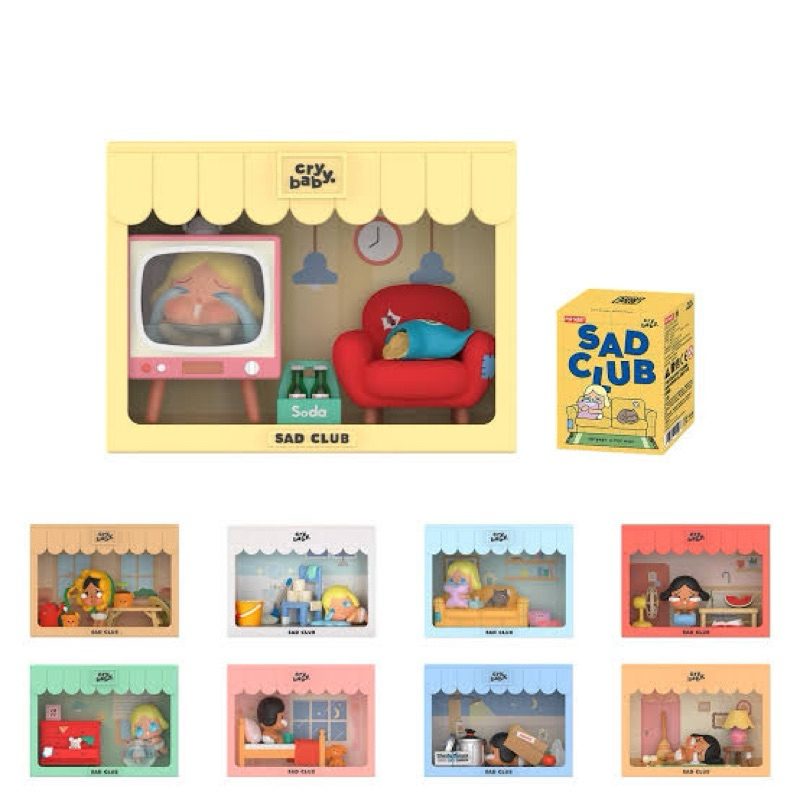 Jual CRYBABY Sad Club Series Scene Sets Blind Box POP MART - 8 PCS SET ...