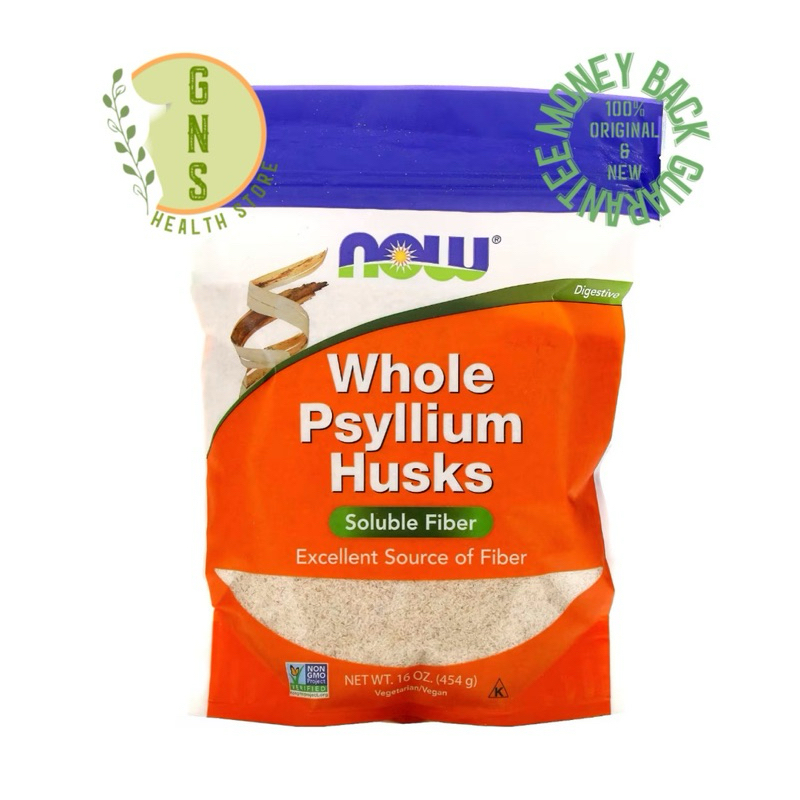 Jual Now Whole Psyllium Husks Powder Now Foods Psyllium Husks Soluble ...